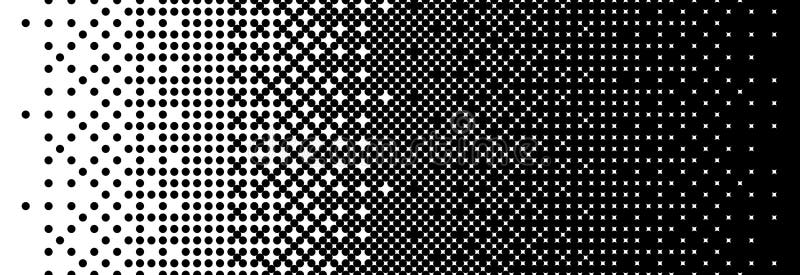 Fading Bitmap Gradient Texture. Black and White Dither Pattern ...