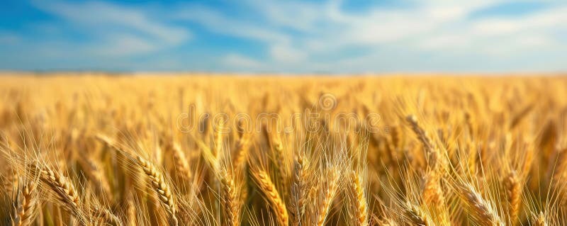 Fading Harvest a Blurred Image of Wheat Fields, Gradually Fading into ...