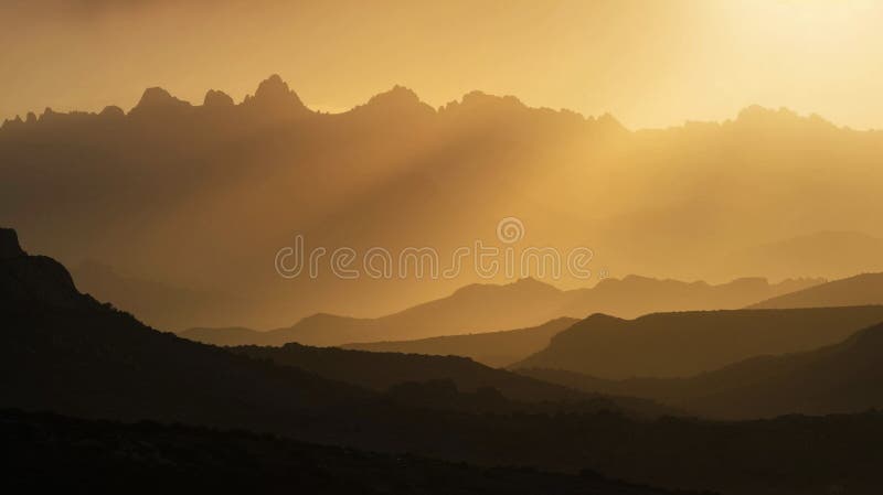 The Fading Light Creating an Ethereal Aura Around the Mountain ...