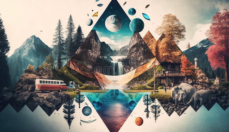 Fading Memories Collage stock illustration. Illustration of digital ...