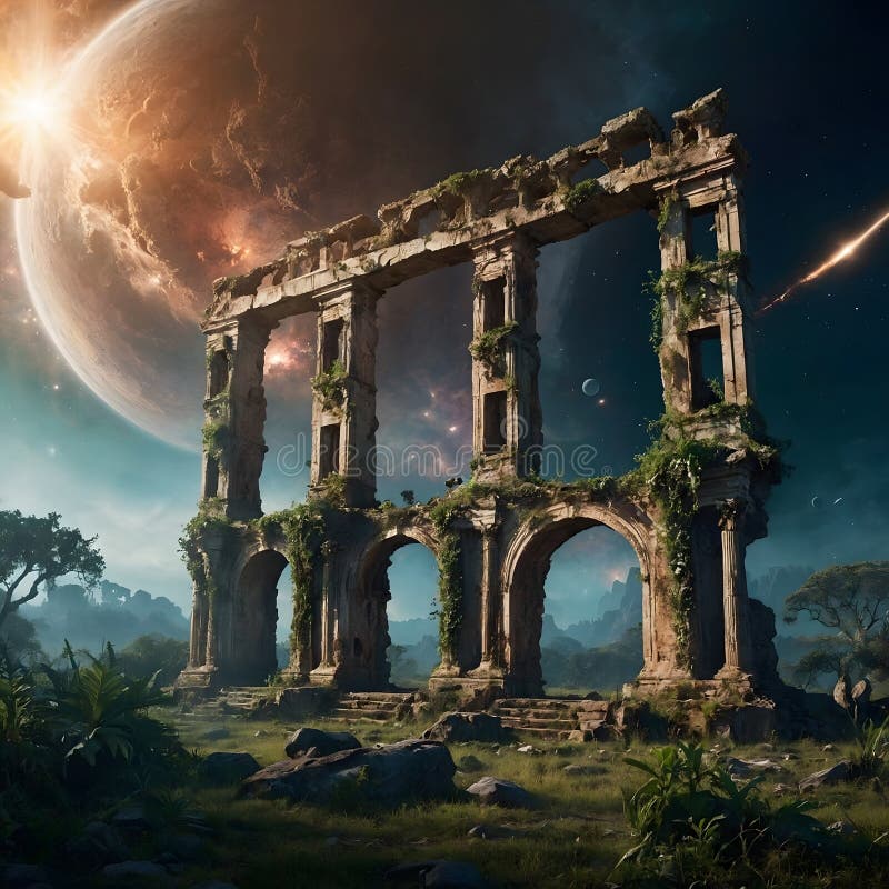 Fading Memories: the Ruins of an Ancient Realm Stock Photo - Image of ...