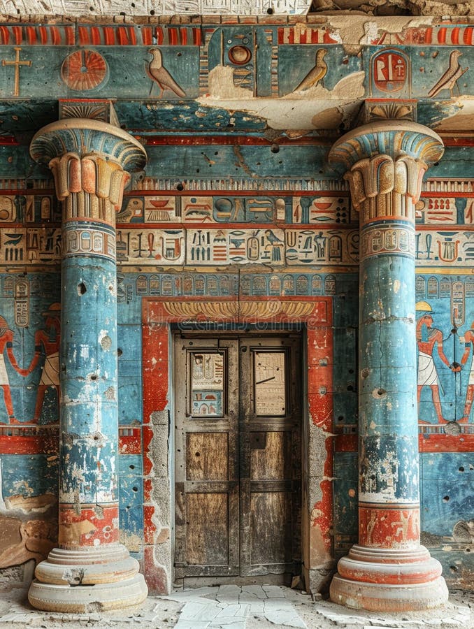 Fading Murals on an Ancient Temple Wall Stock Image - Image of mural ...