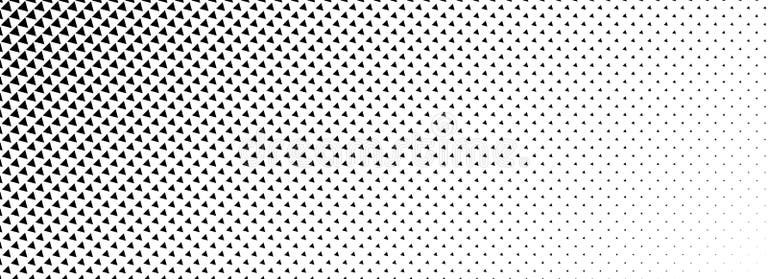 Fading Triangle Halftone Gradient Texture. Black and White Abstract ...