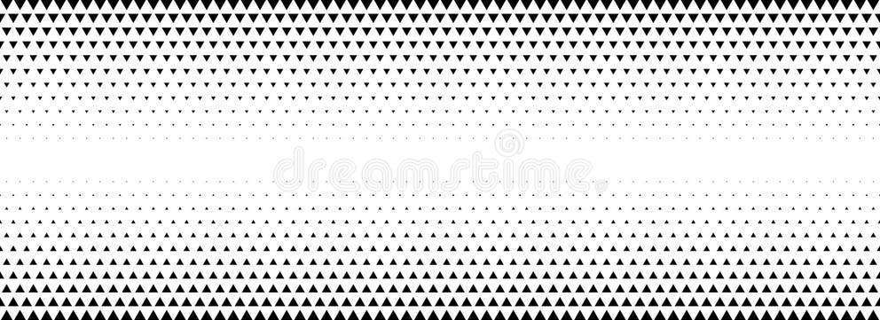 Fading Triangle Halftone Texture Gradient. Black and White Abstract ...