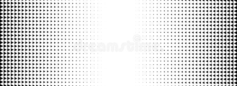 Fading Triangle Halftone Texture Gradient Pattern. Black and White ...