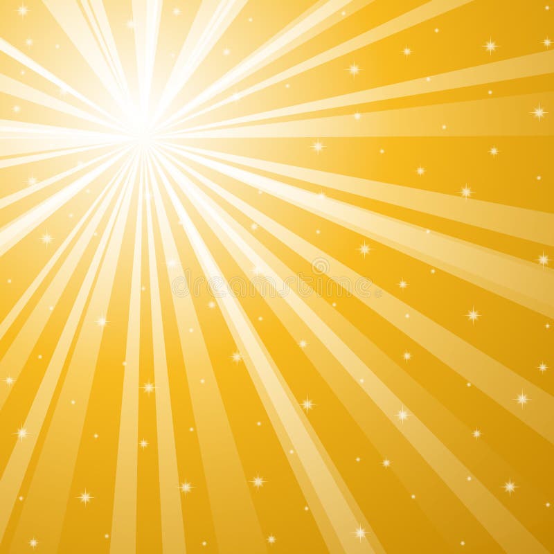 Sun with Yellow Fading Rays Stock Vector - Illustration of golden ...