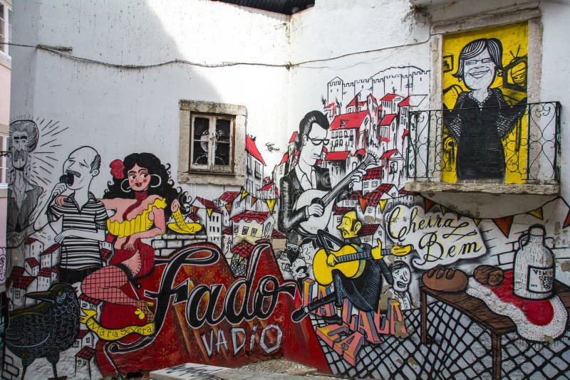 Fado Graffitti image stock éditorial. Image du abandonné - 50051119