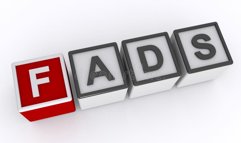 Fads word block on white stock image. Image of craze - 334911915