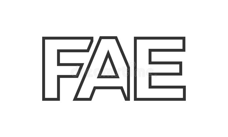 FAE Logo Design Template with Strong and Modern Bold Text. Initial ...