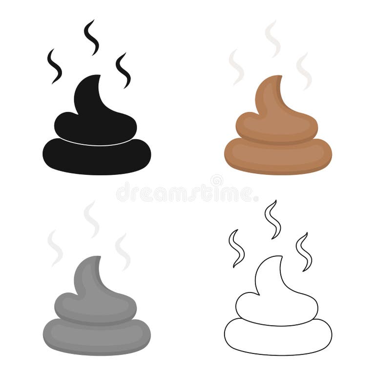 Faeces Vector Icon in Cartoon Style for Web Stock Vector - Illustration ...