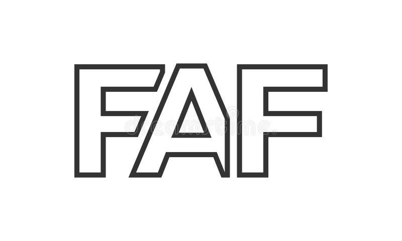 FAF Logo Design Template with Strong and Modern Bold Text. Initial ...