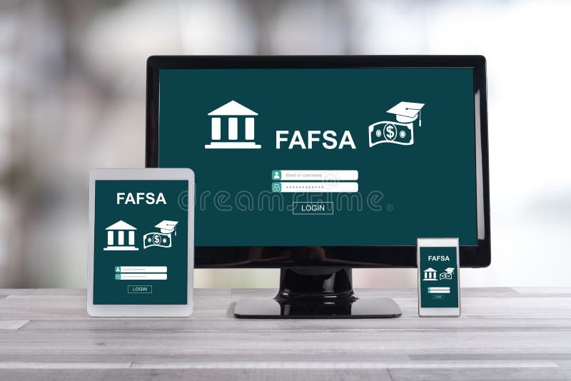 Fafsa Concept on Different Devices Stock Illustration - Illustration of ...
