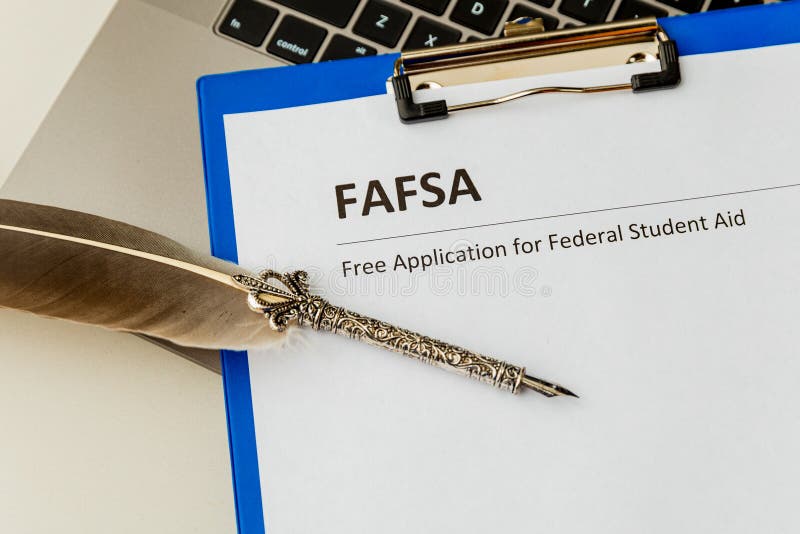 Fafsa Statement Empty Document on the Table. Stock Photo - Image of ...