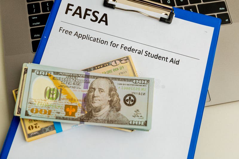 Fafsa. Student Aid Application Form on the Tablet. Stock Photo - Image ...
