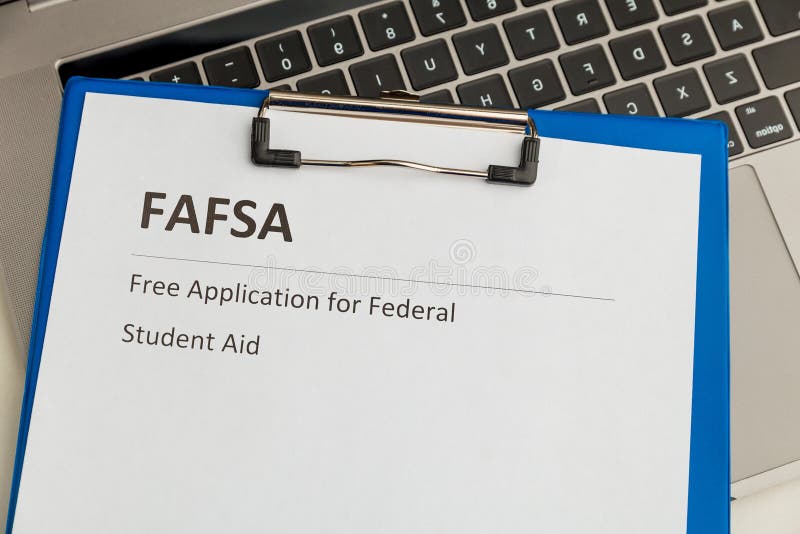 Fafsa. Student Aid Application Form on the Tablet. Stock Photo - Image ...