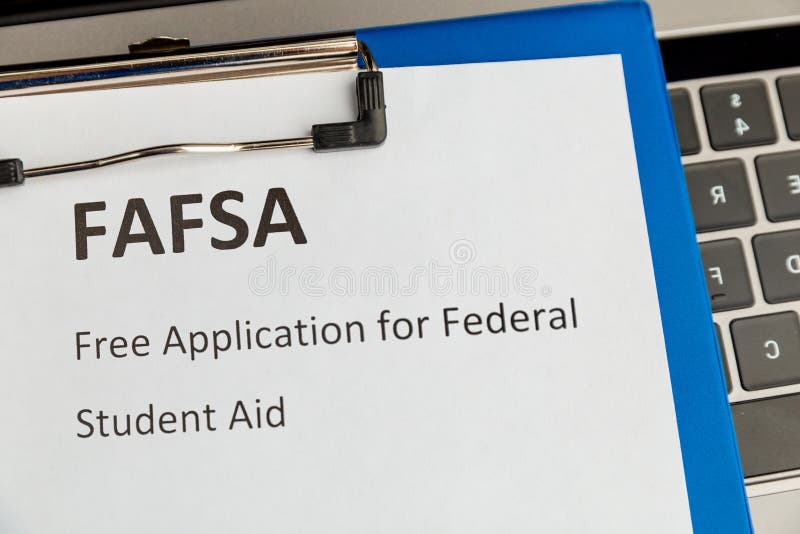 Fafsa. Student Aid Application Form on the Tablet. Stock Image - Image ...