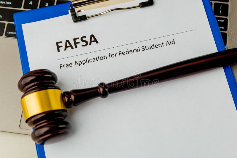 Fafsa. Student Aid Statement Form and Money on the Tablet. Stock Photo ...