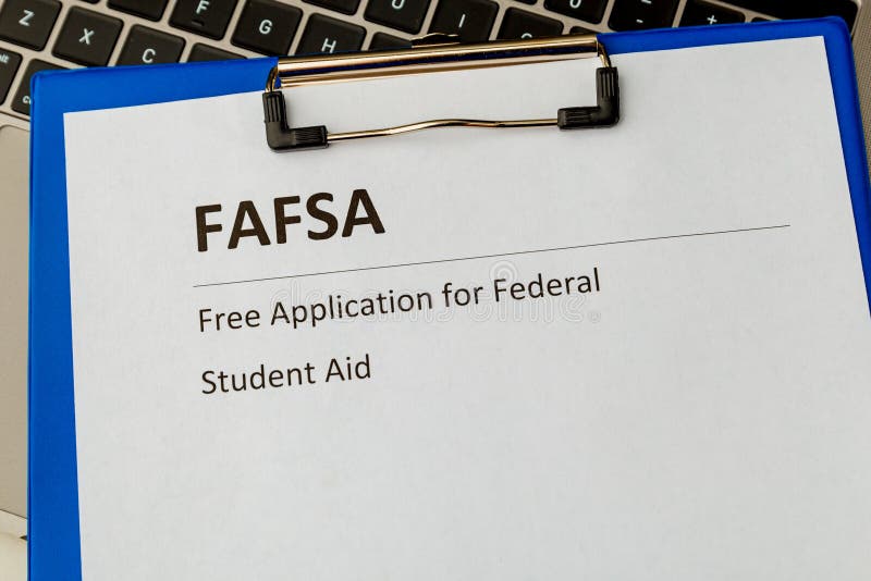 Fafsa. Student Aid Statement Form and Money on the Tablet. Stock Photo ...