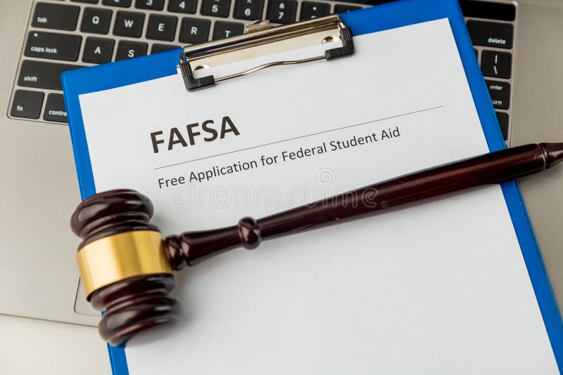 Fafsa. Student Aid Statement Form and Money on the Tablet. Stock Photo ...