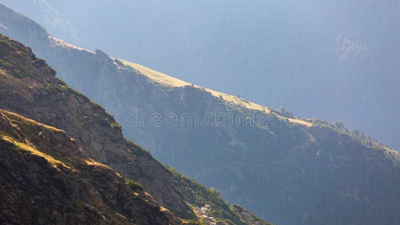 The Beautiful and Wild Peaks of Fagaras Mountains in Romania Stock ...