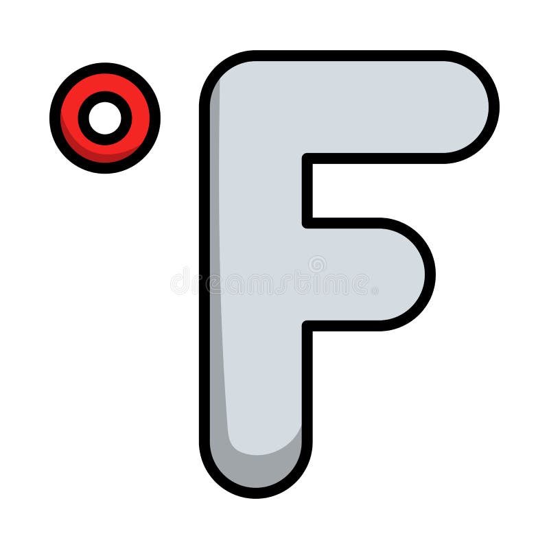Fahrenheit Degree Icon stock vector. Illustration of coldness - 248580897
