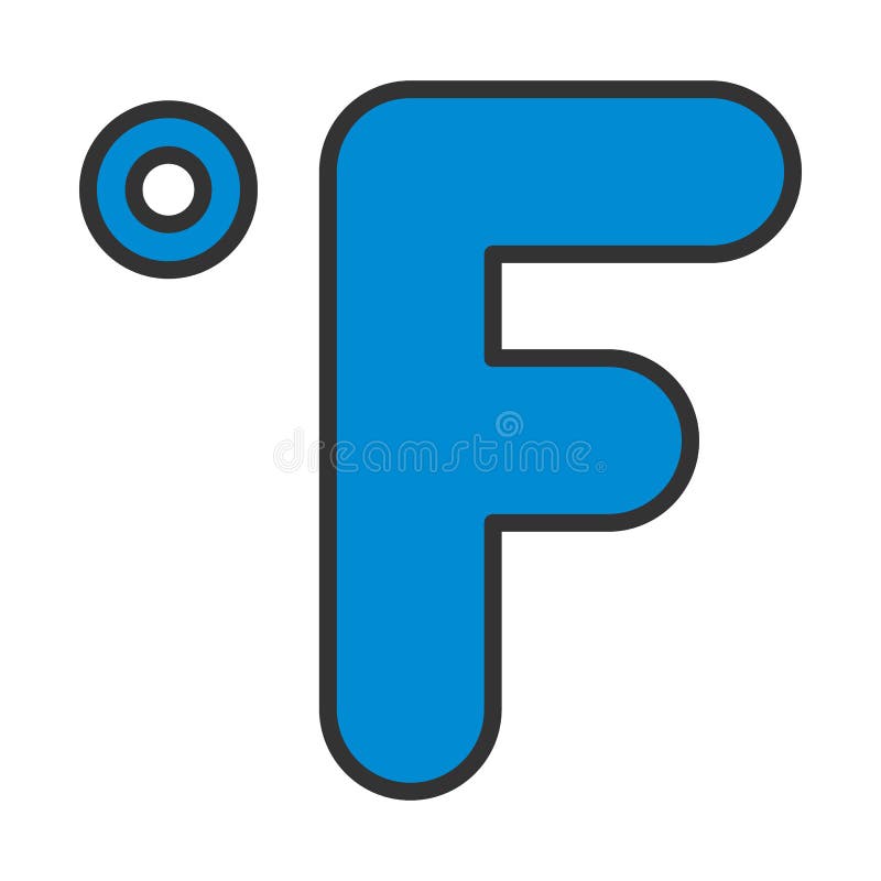 Fahrenheit Degree Icon stock illustration. Illustration of health ...