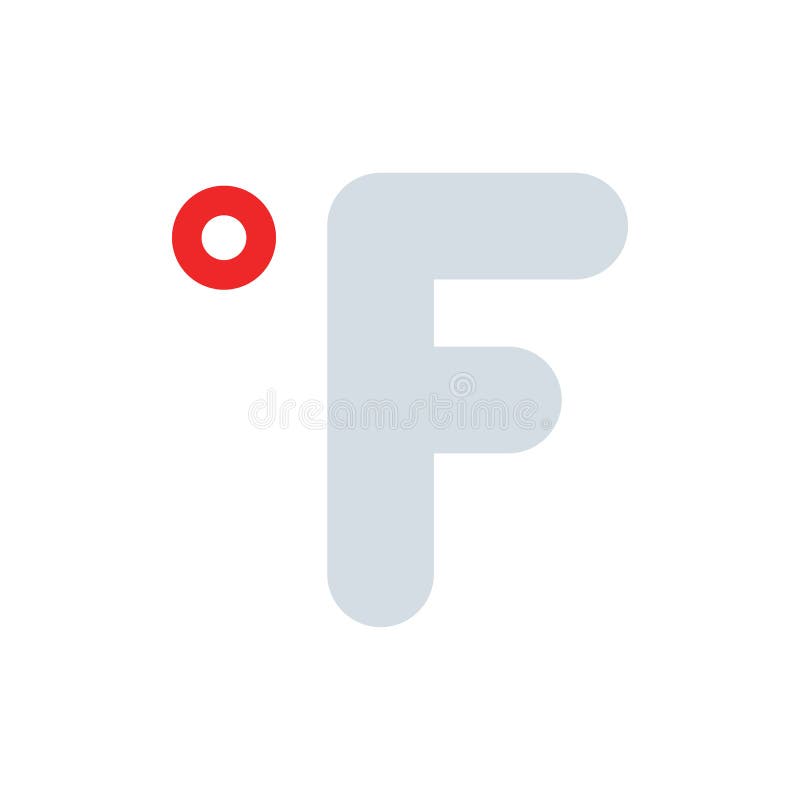 Fahrenheit Degree Icon stock vector. Illustration of coldness - 248580897