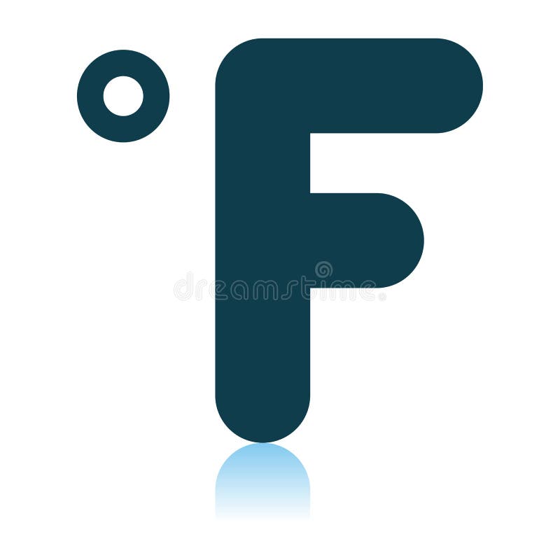 Fahrenheit Degree Icon stock vector. Illustration of meteorology ...