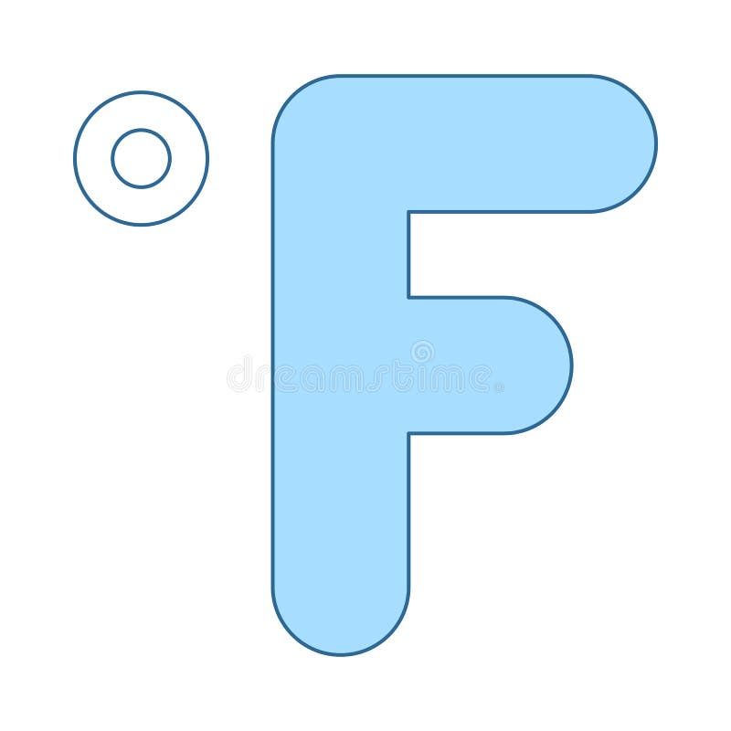 Fahrenheit Degree Icon stock vector. Illustration of coldness - 248580897