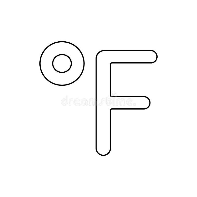 Fahrenheit Sign Icon. Elements of Weather in Neon Style Icons Stock ...