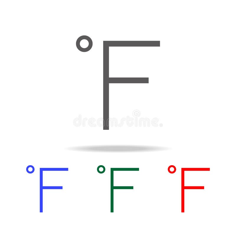 Fahrenheit Symbol Temperature Icon. Elements in Multi Colored Icons for ...