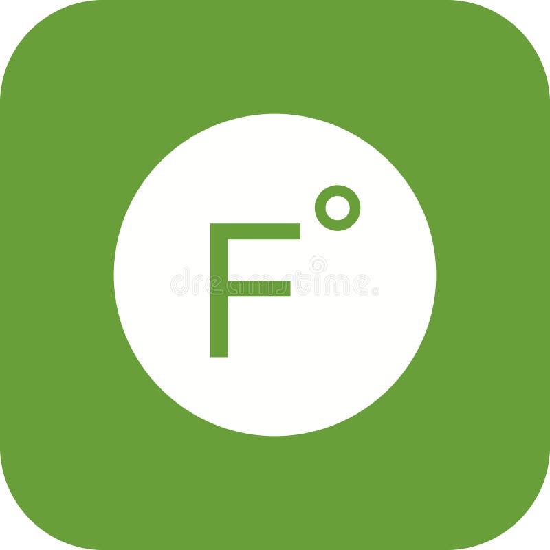 Fahrenheit Vector Icon stock illustration. Illustration of design ...