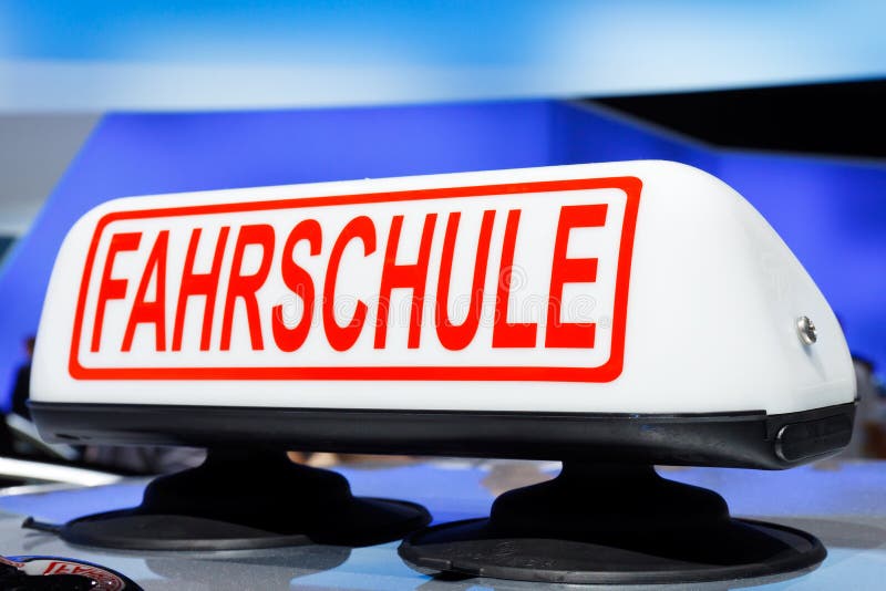 Fahrschule (Driving School) Sign Stock Photo - Image of fahrschule ...