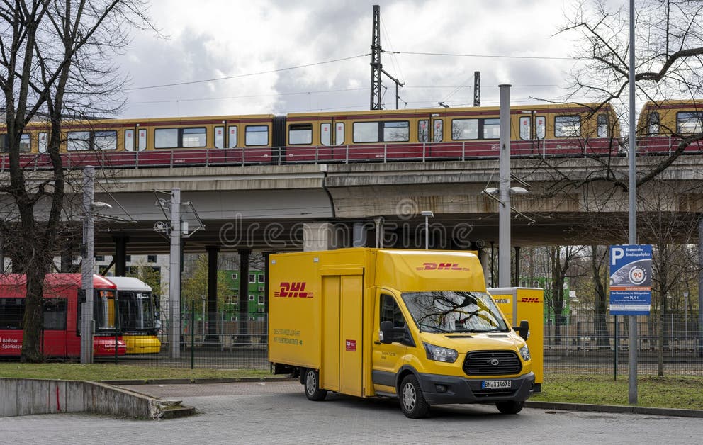 Deutsche Post Vehicle at a Parcel Station in Berlin Editorial Photo ...