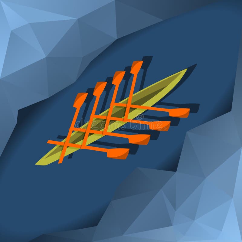 Insignes De Logo Et De Palette D'aviron Illustration de Vecteur ...