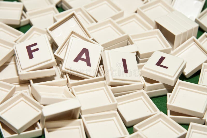 Fail And Collapse Colorful Wooden Block Tower In As Risk Or Stab Stock ...