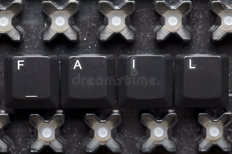 Fail - computer keys stock photo. Image of macro, electronic - 78071620