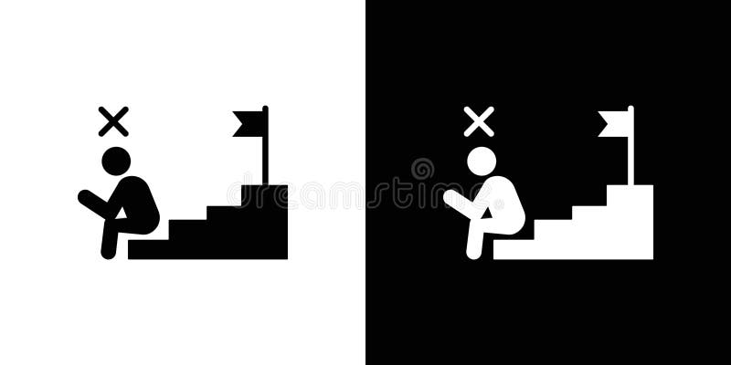 Fail or Failure Icon Linear Logo Isolated Stock Vector - Illustration ...