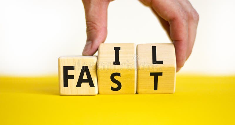 Fail Fast Symbol. Concept Words Fail Fast on Wooden Cubes. Businessman ... Fail Fast Symbol. Concept Words Fail Fast on Wooden Cubes. Businessman ...