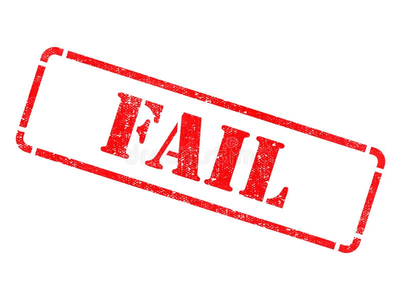 Fail - Inscription on Red Rubber Stamp. Stock Photo - Image of banner ...