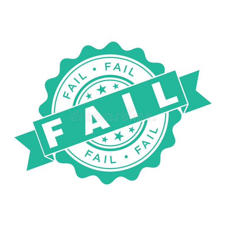 Fail Letter Rubber Stamp Template Design Stock Vector - Illustration of ...