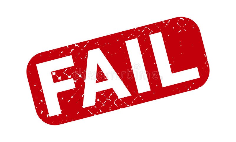 Fail Rubber Stamp. Red Fail Rubber Grunge Stamp Seal Vector ...