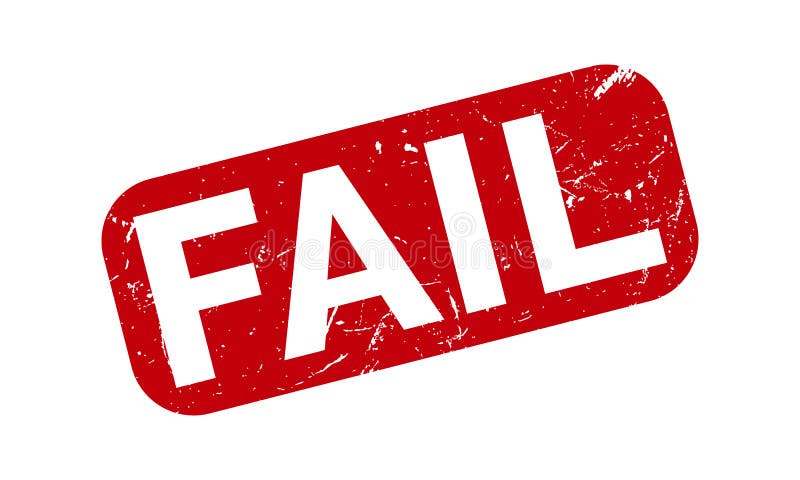Fail Rubber Stamp. Red Fail Rubber Grunge Stamp Seal Vector ...
