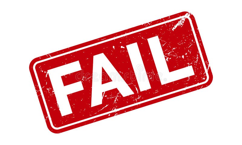Fail Rubber Stamp. Red Fail Rubber Grunge Stamp Seal Vector ...