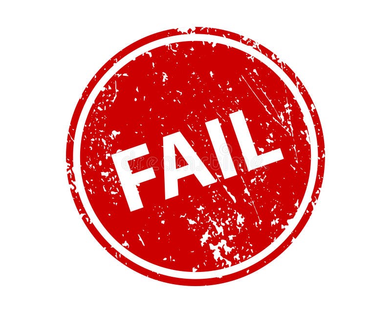 Fail sticker. stock vector. Illustration of label, insignia - 153379170