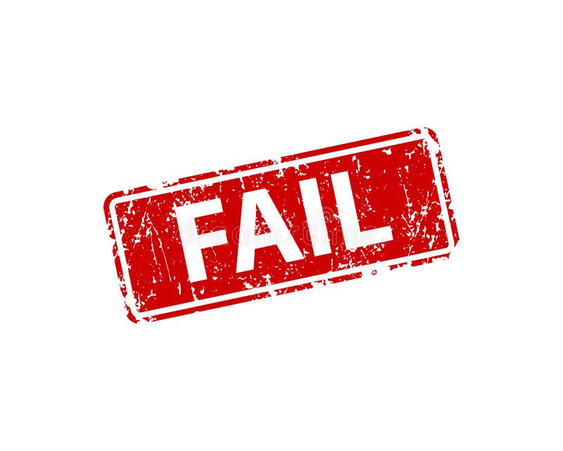 Fail Stamp Vector Texture. Rubber Cliche Imprint Stock Vector ...