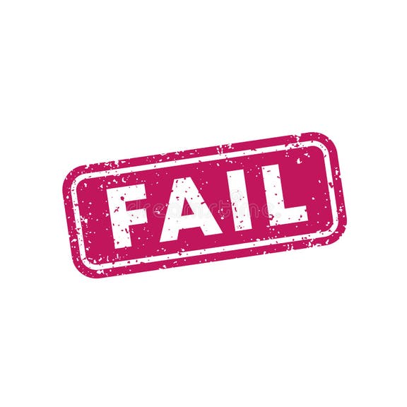 Fail Stamp on White, Vector Stock Vector - Illustration of unacceptable ...