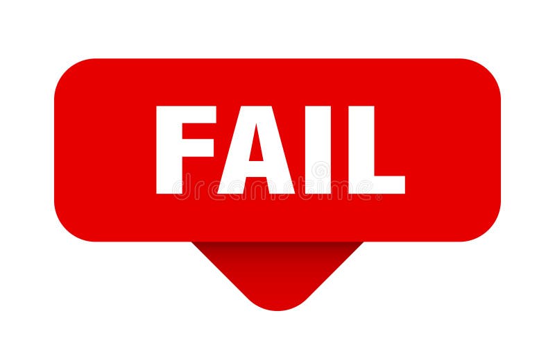 Fail sticker. stock vector. Illustration of label, insignia - 153379170