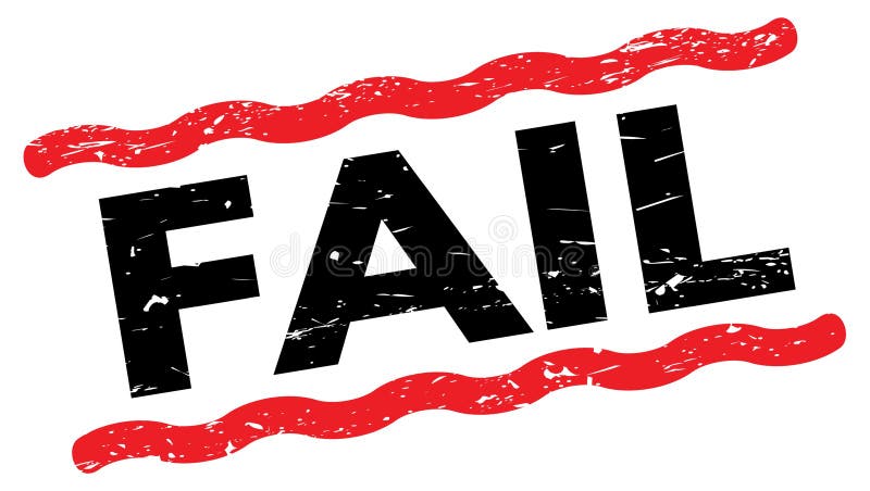 FAIL Text on Red-black Lines Stamp Sign Stock Illustration ...