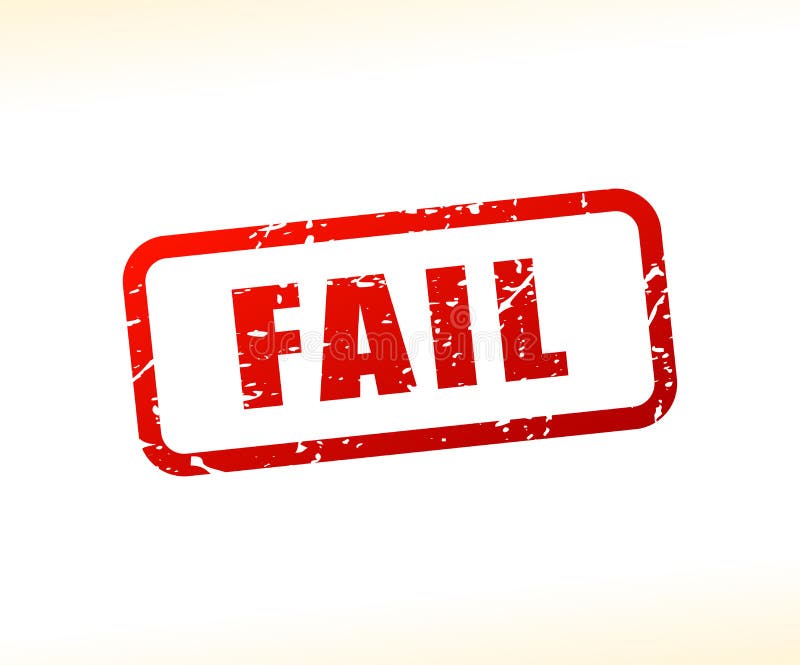 Fail text stamp stock vector. Illustration of square - 107550944